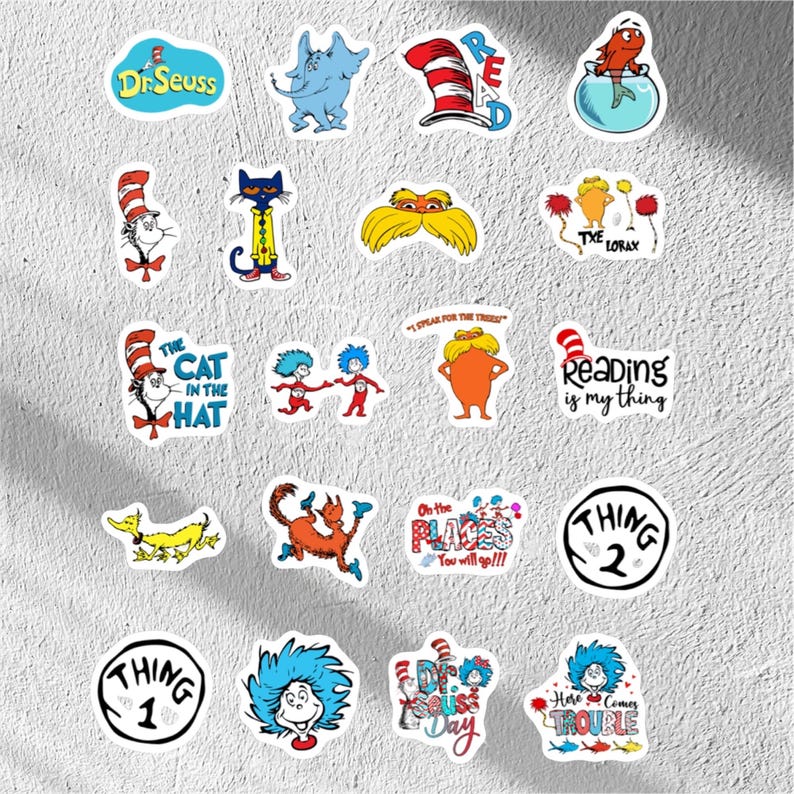 20 Dr Seuss Stickers / Vinyl Stickers / Holographic Stickers ...