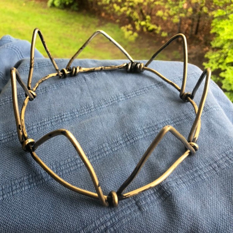 Tarnished Golden Wire Crown - Etsy