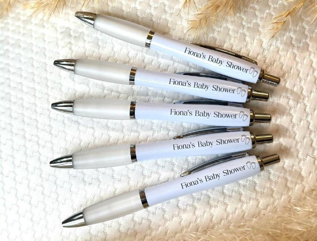 Personalised Baby Shower Pens – Made to Order - Baby Boy Baby Girl ...