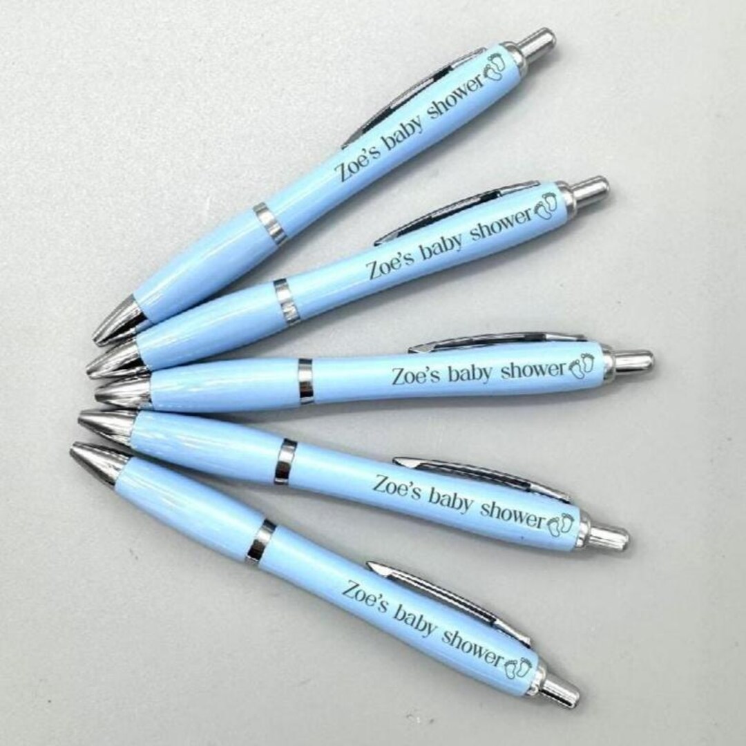 Personalised Baby Shower Pens – Made to Order - Baby Boy Baby Girl ...