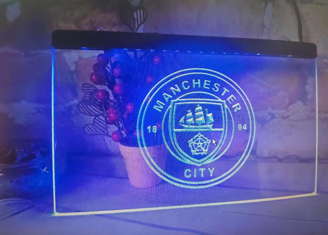 Football Neon Logo Sign Decoration Room Chelsea Arsenal Manchester ...