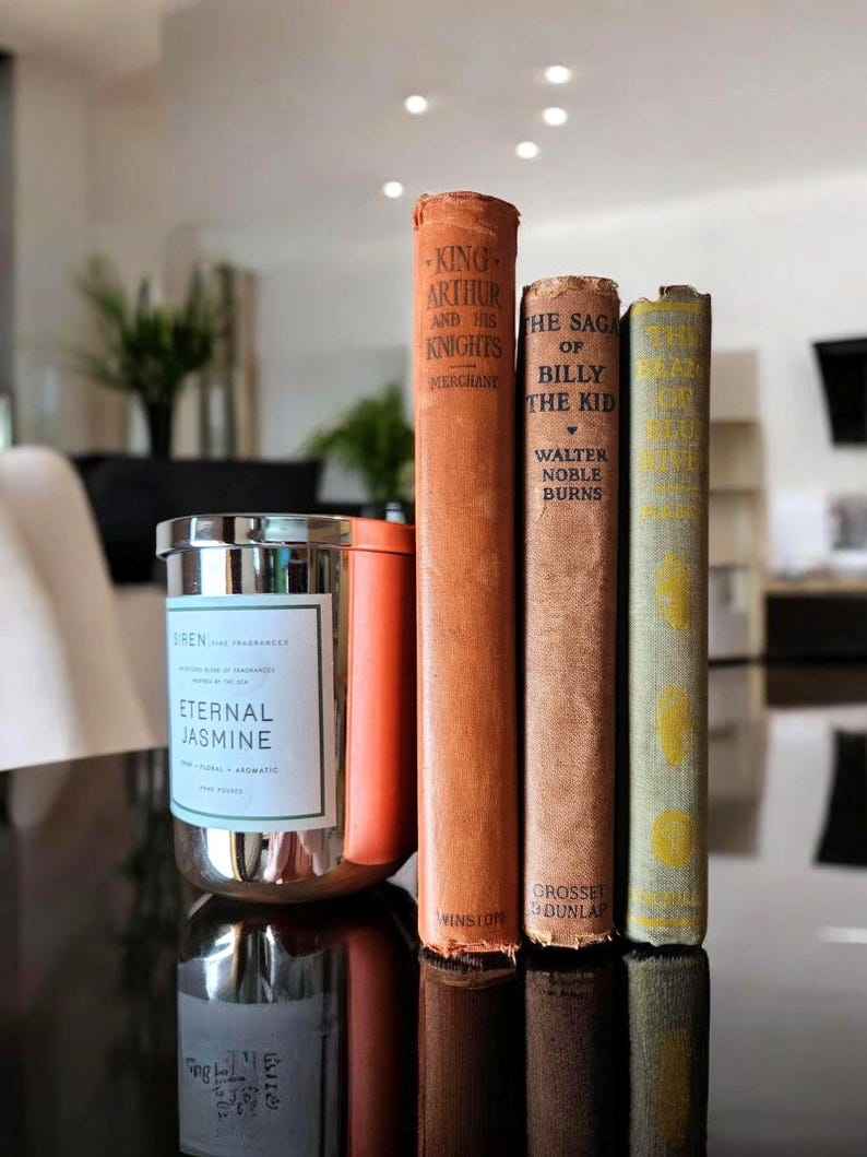 Set of Three Vintage Decorative Books - Etsy