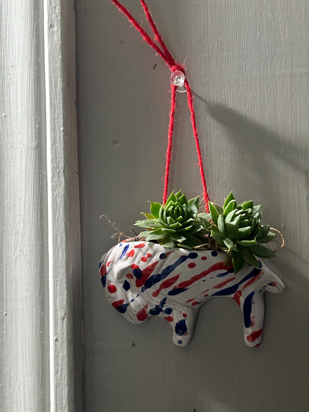 Mini Ceramic Mafia Style Buffalo Hanging Planter:handmade and Hand ...