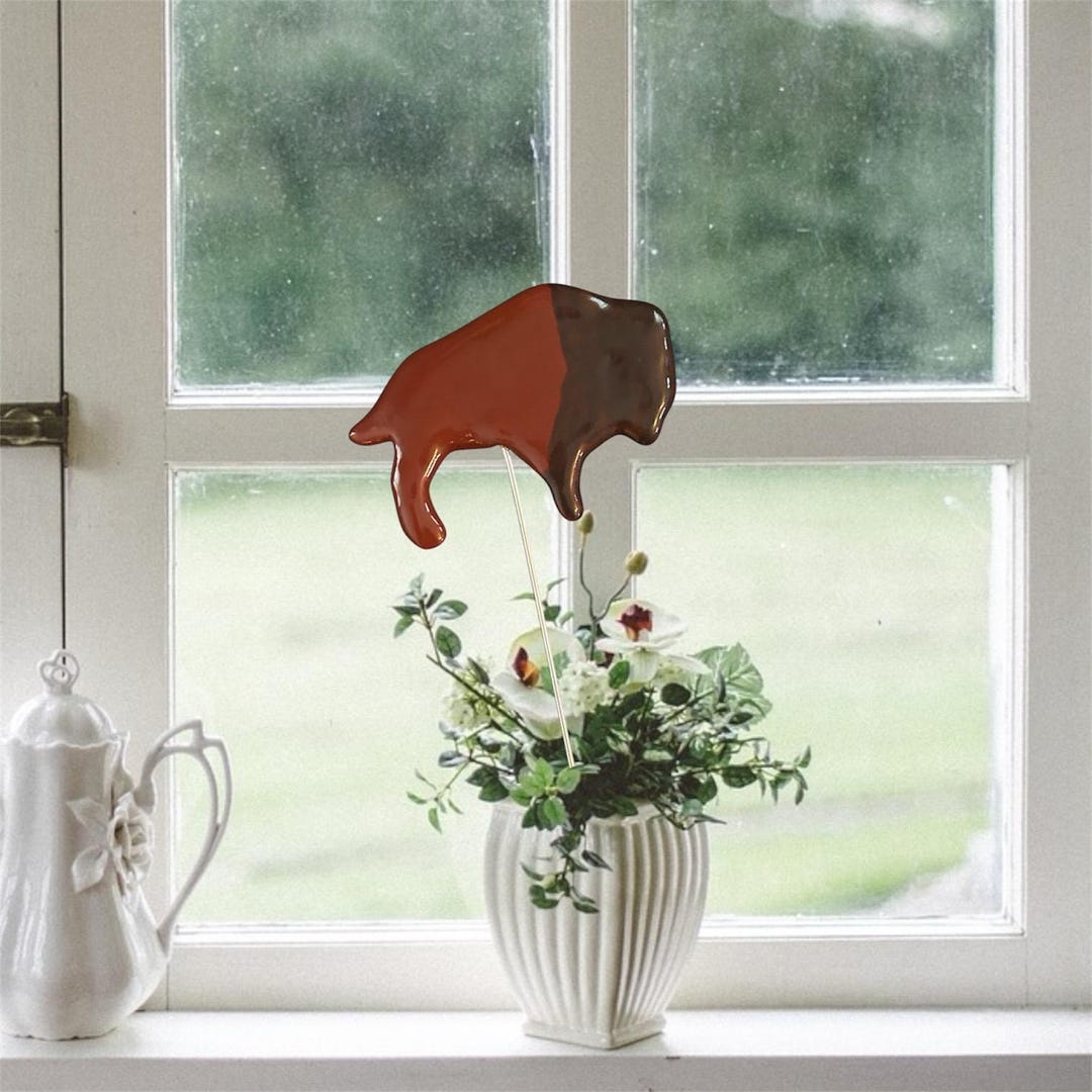PLANT STAKE! Handmade Buffalo Ceramic- Show Your Pride W/ This Artfully ...