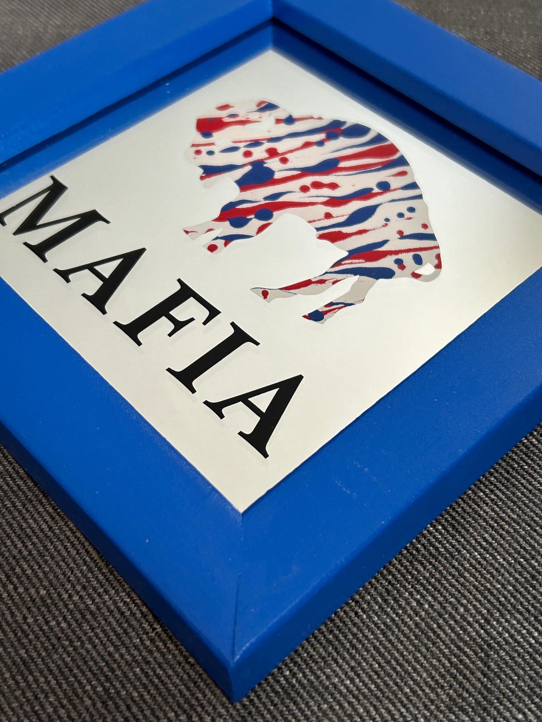 Handmade Bills Mafia Etched Mirror: Handmade Frame Painted With Bills ...