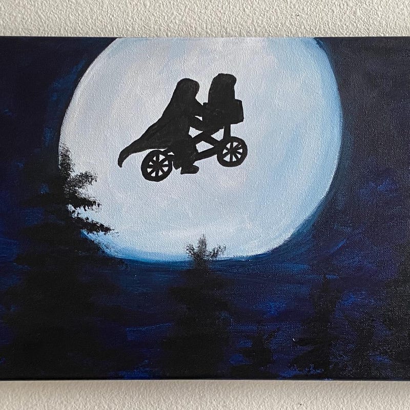 Moon Painting - Etsy