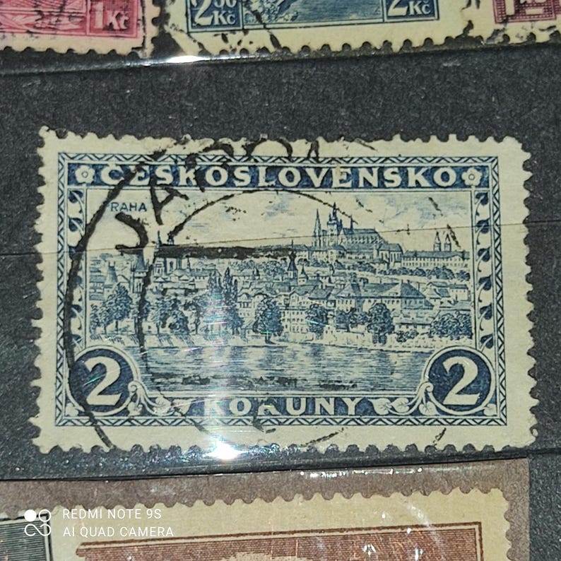 Czechoslovakia 2 Kr Prague Rare Stamp Unique Collector's Gift - Etsy