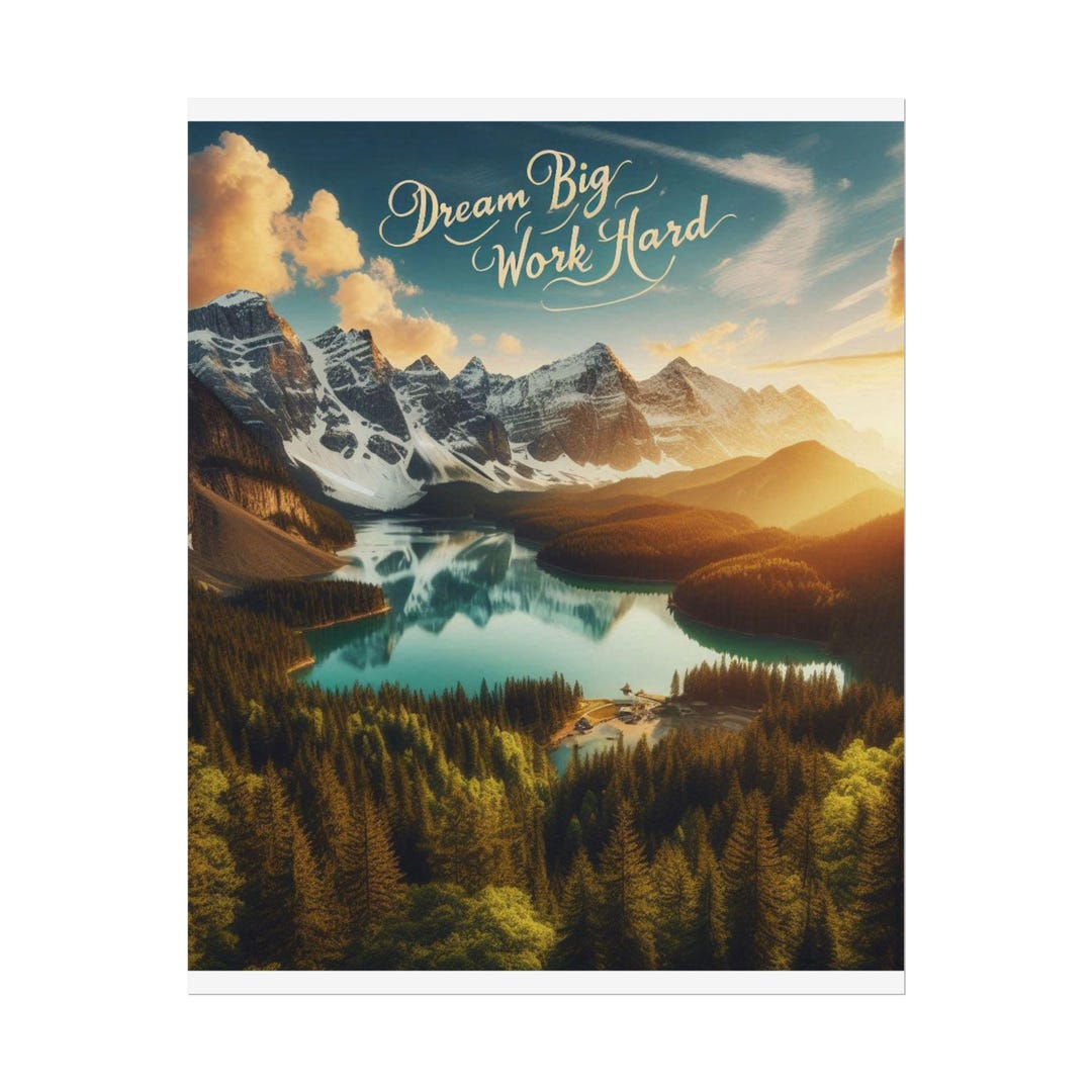 Motivational Landscape Rolled Posters, Inspirational Wall Art, Quote ...
