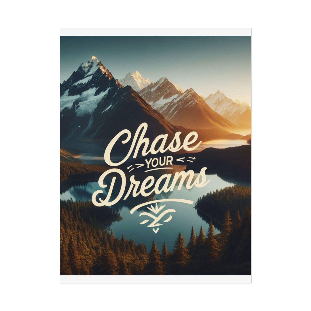 Motivational Landscape Poster, Inspirational Wall Art, Scenic Quote ...