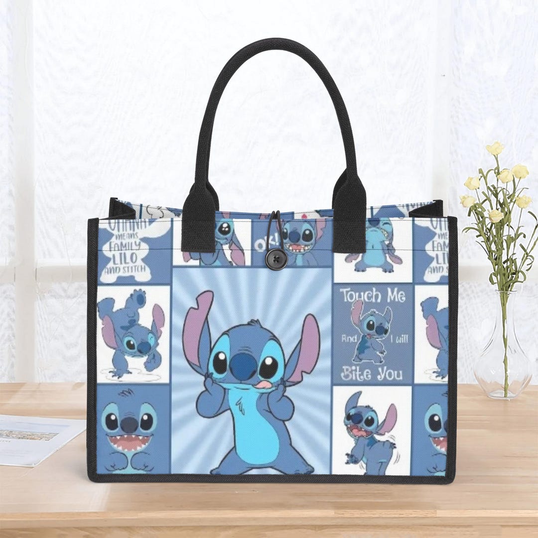 Personalized Stitch and Lilo Canvas Totes Bag, Stitch Canvas Bag ...