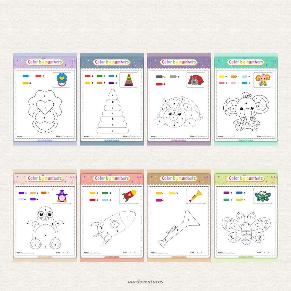 Color by Numbers Worksheet: Fun Learning Activity for Kids (PDF ...