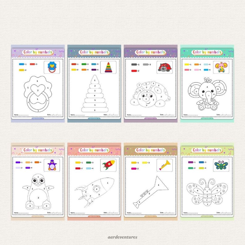 Color by Numbers Worksheet: Fun Learning Activity for Kids (PDF ...