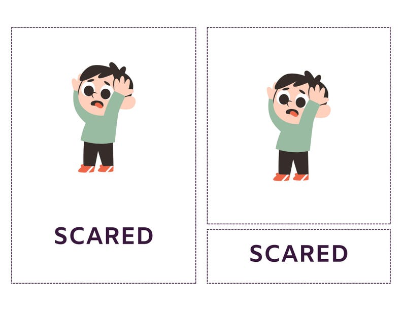 16 Emotions Flashcards emotions Digital Paper, Flashcards - Etsy