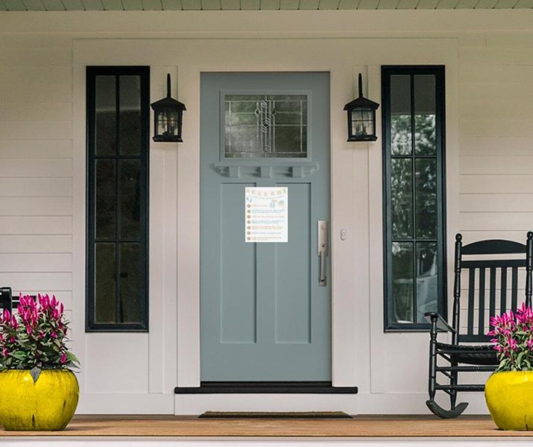 Newborn Baby Welcome Boundary Setting Front Door Poster Entry Sign ...