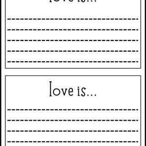 Valentine's Day Classroom Craft | Love Is... Writing Activity ...