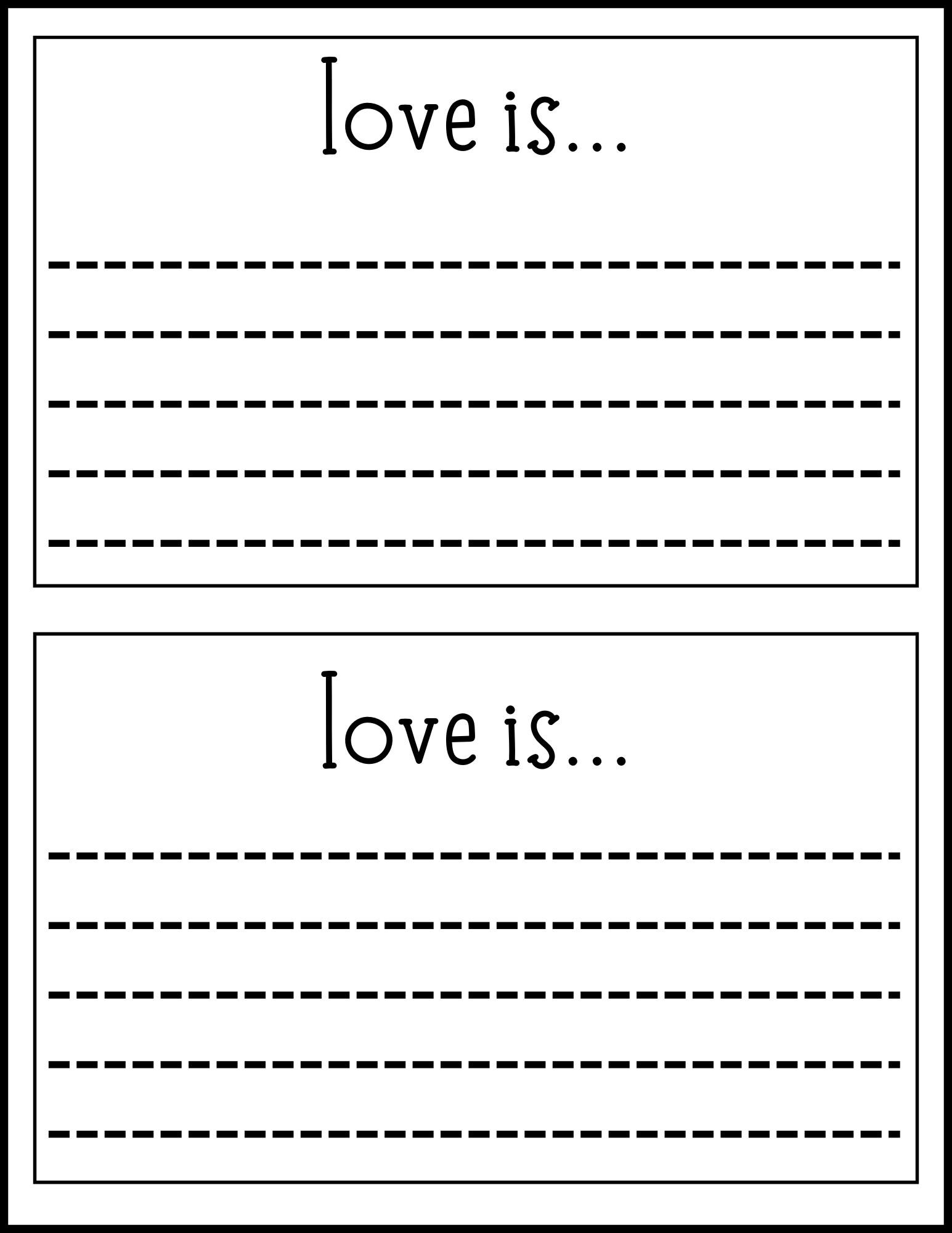 Valentine's Day Classroom Craft | Love Is... Writing Activity ...