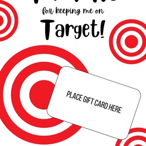 Teacher Gift Card Holder Target Thank You Digital 5x7 Keeping Me on ...