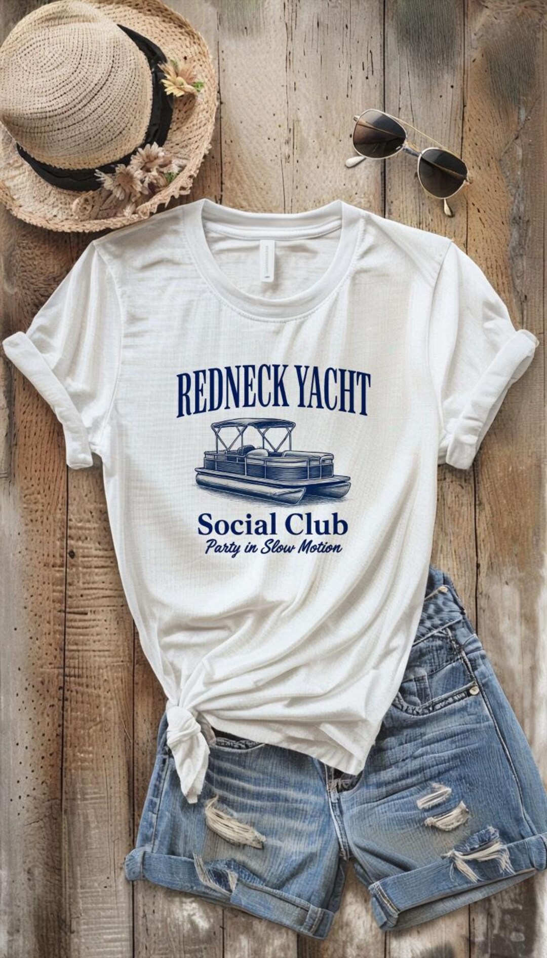 Redneck Yacht Social Club PNG: Pontoon Lake Life, Sublimation Design ...
