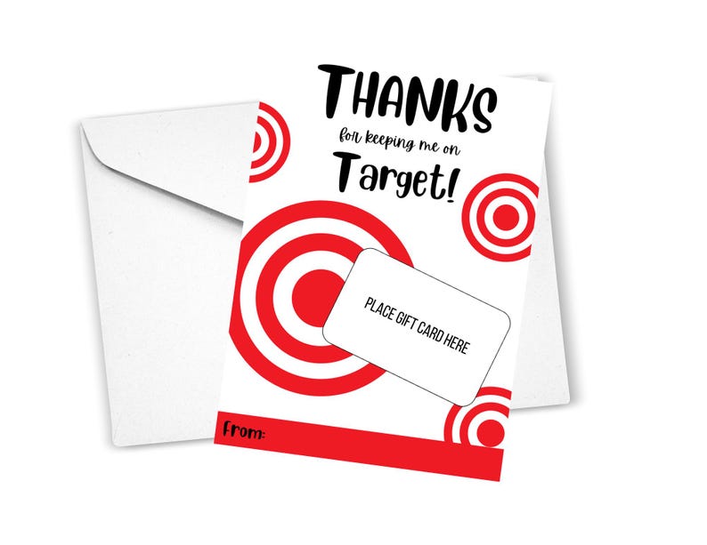 Teacher Gift Card Holder Target Thank You Digital 5x7 Keeping Me on ...