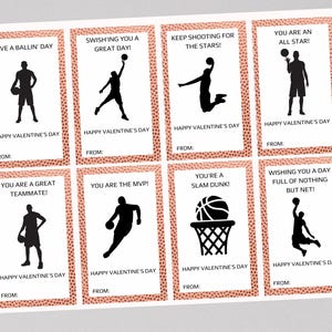 Printable Basketball Valentines Day Card, Basketball Pun Valentine ...