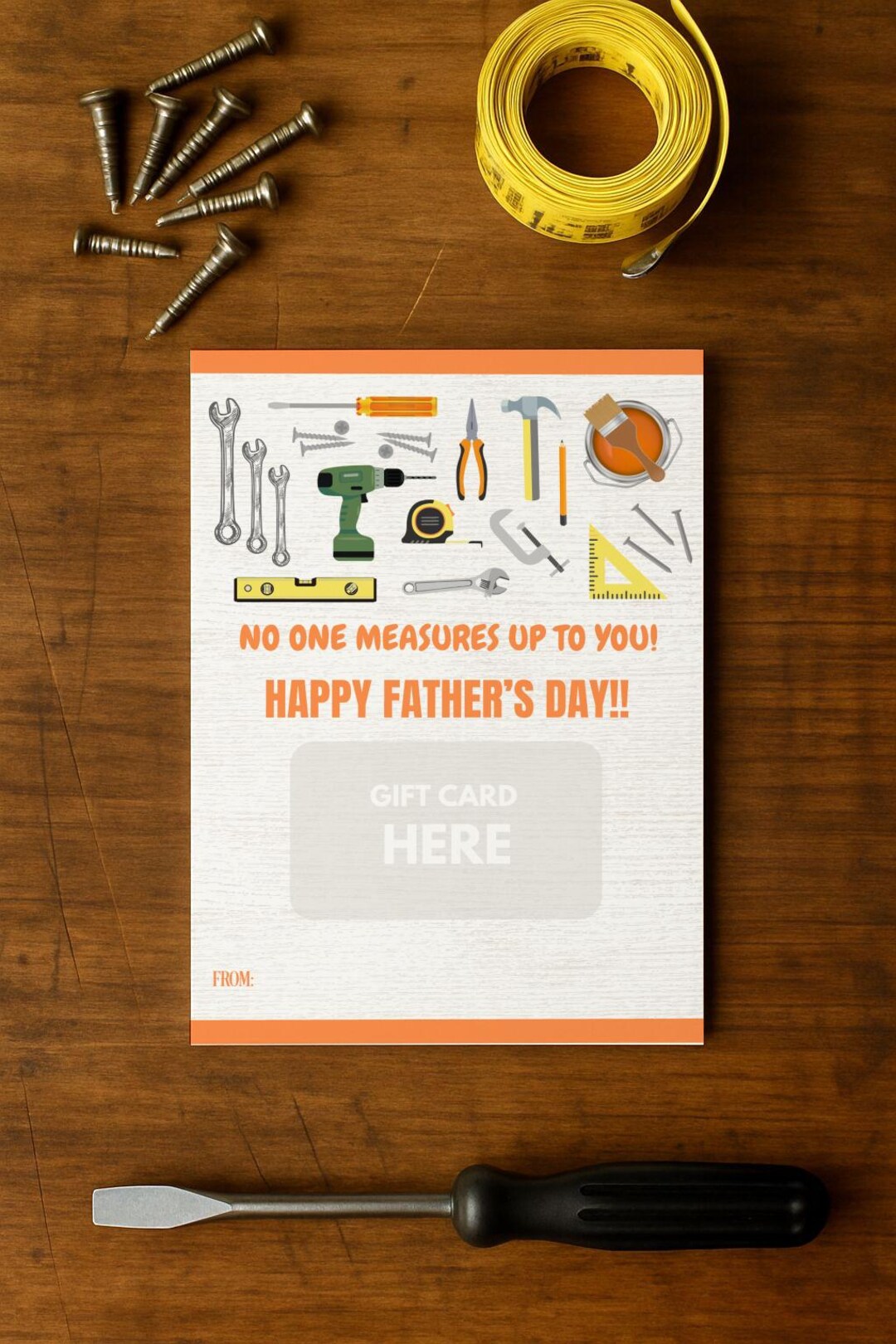 DIY Tool Gift Card Holder: Father's Day Printable (digital Download) - Etsy