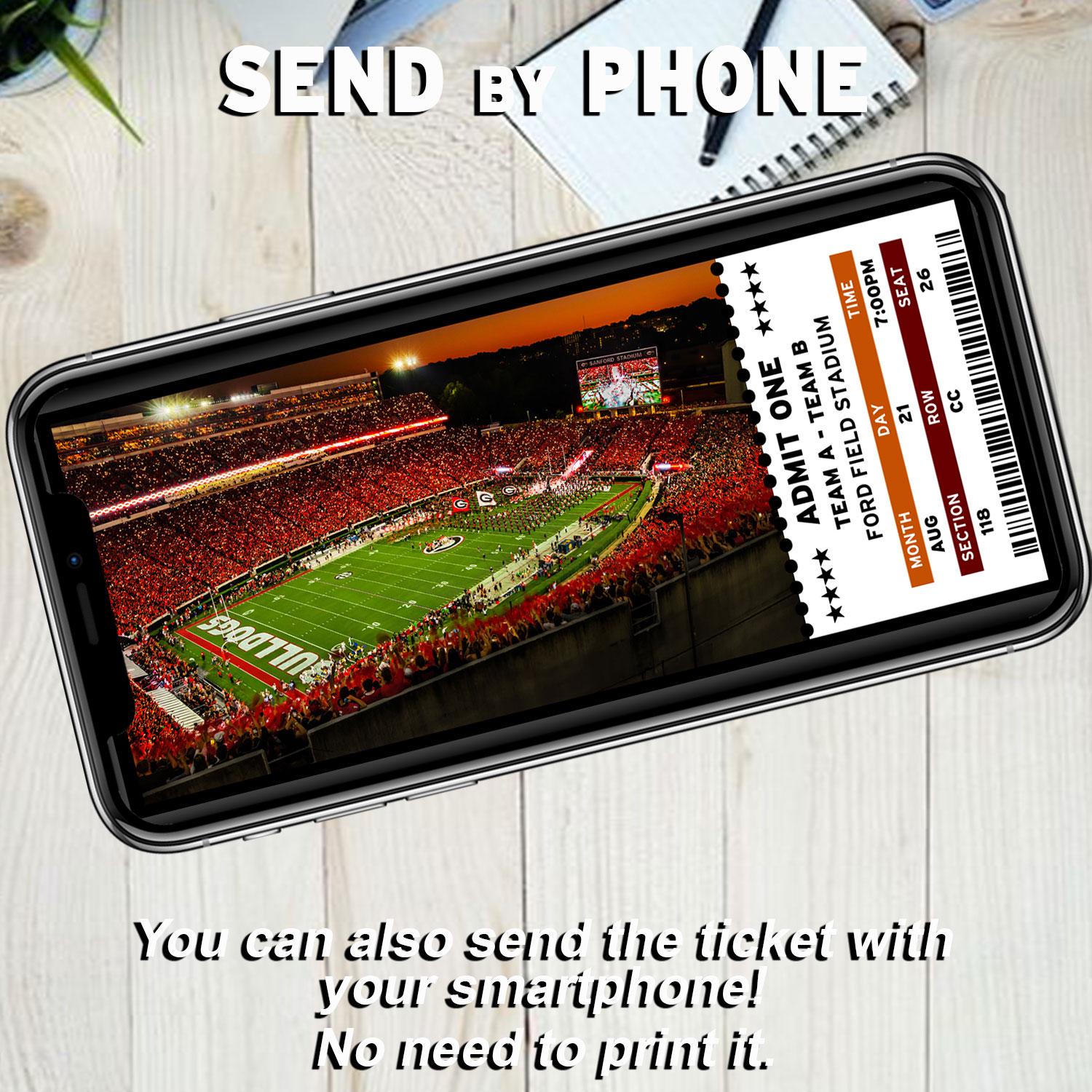 INSTANTLY EDIT Sports Football Ticket Stub Template, Professional ...