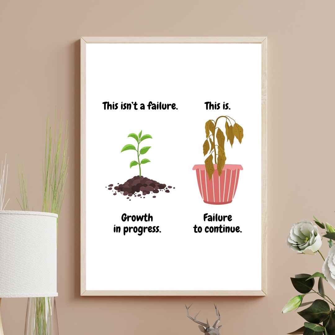 Failure to Thrive Motivational Print Inspirational Words Positive ...