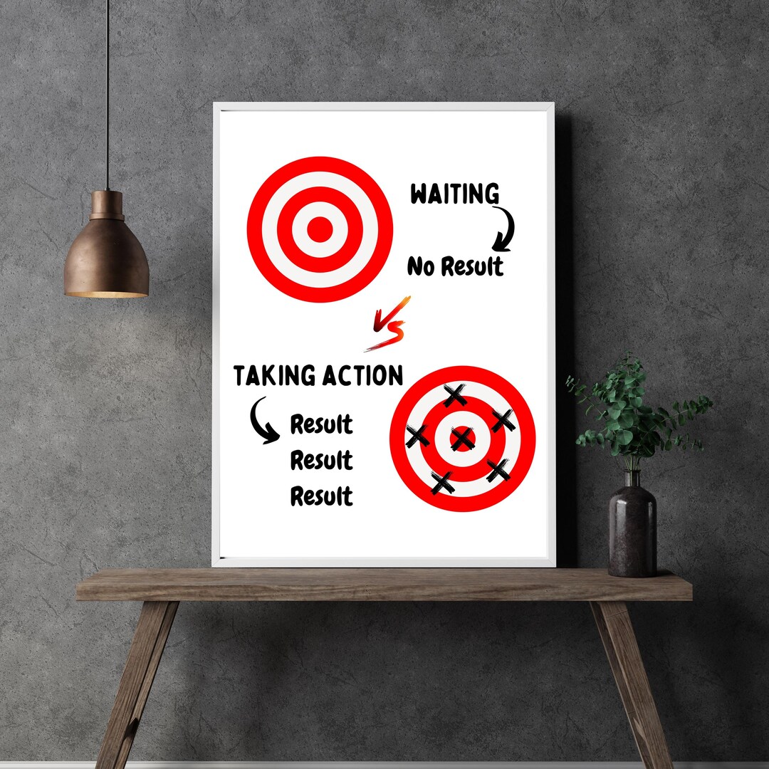 Taking Action Motivational Decorating Wall Art Poster Gallery Wall ...