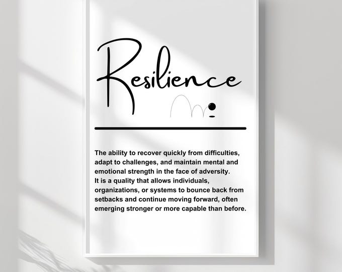 Resilience Wall Art Print for the Office Instant Download Wall Art for ...