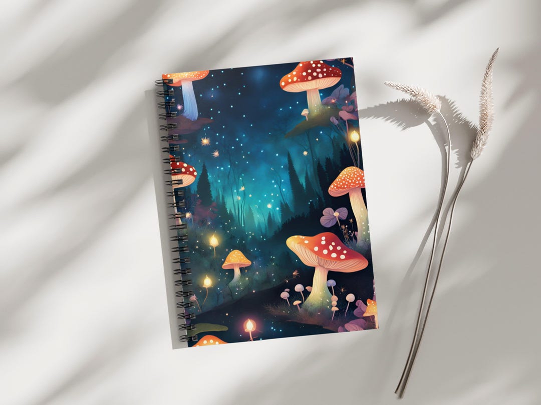 Mushroom Forest Spiral Notebook: Whimsical Fantasy Journal - Etsy