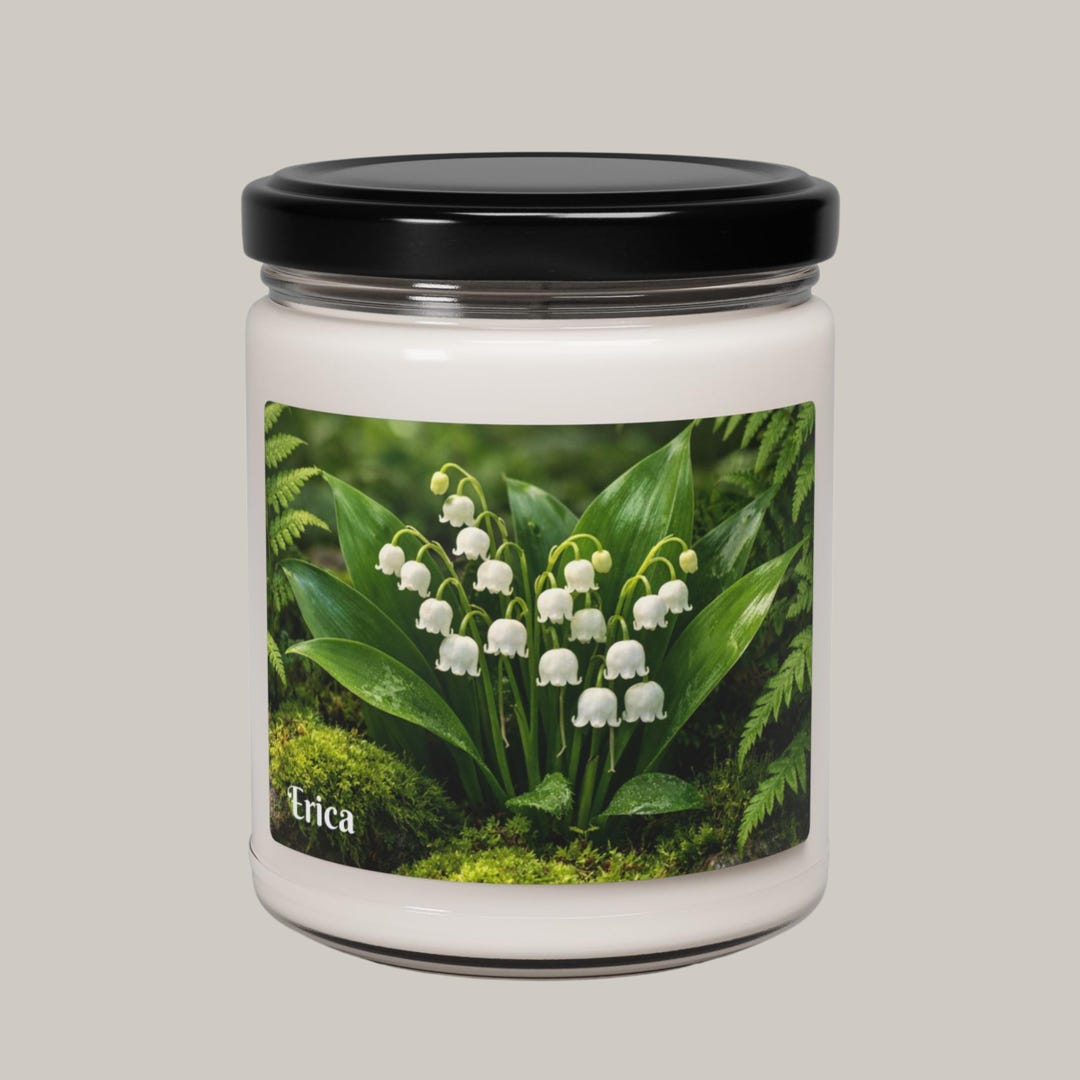 Custom Name Lily of the Valley Candle, Spring Flower Candle ...
