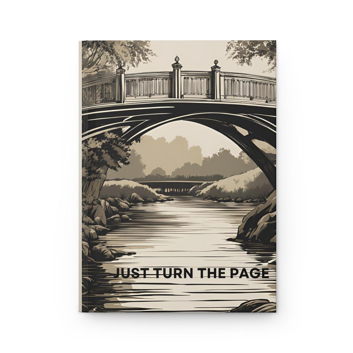 Just Turn the Page Journal Bridge Over Water Symbolizing New Beginnings ...