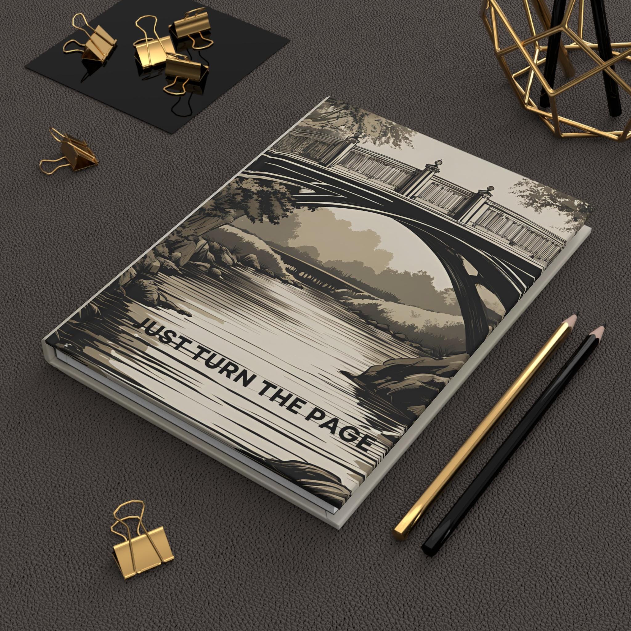Just Turn the Page Journal Bridge Over Water Symbolizing New Beginnings ...