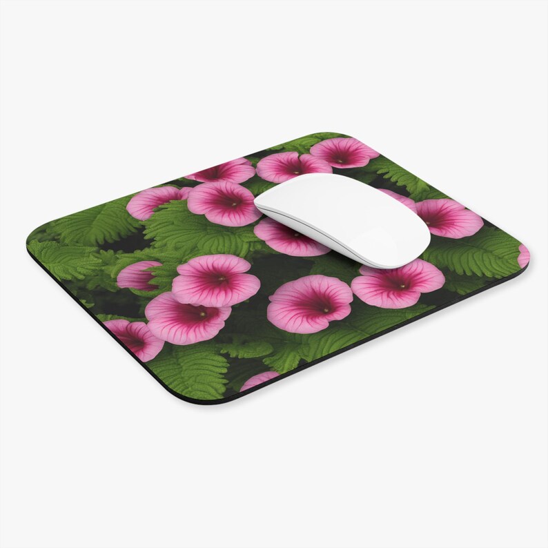 Fern and Fuchsia Floral Mouse Pad: Botanical Desk Decor - Etsy UK