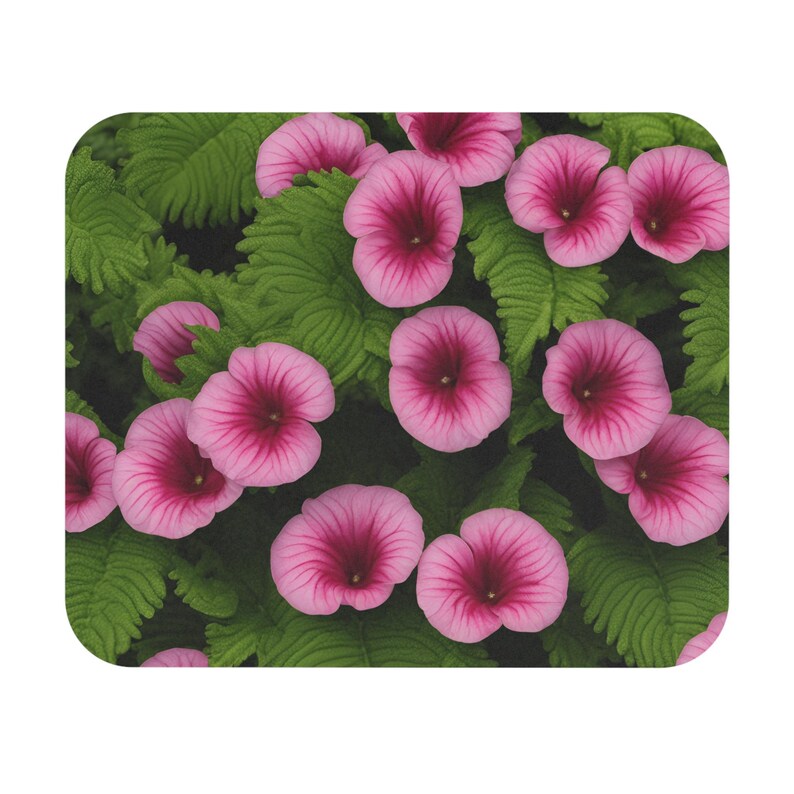 Fern and Fuchsia Floral Mouse Pad: Botanical Desk Decor - Etsy UK