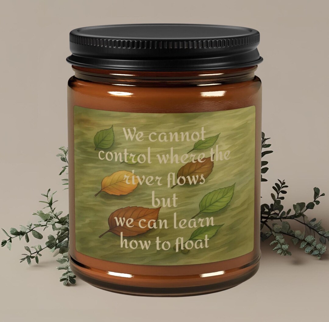Nature Inspired Affirmation Candle, Grief Gift, Inspirational River ...