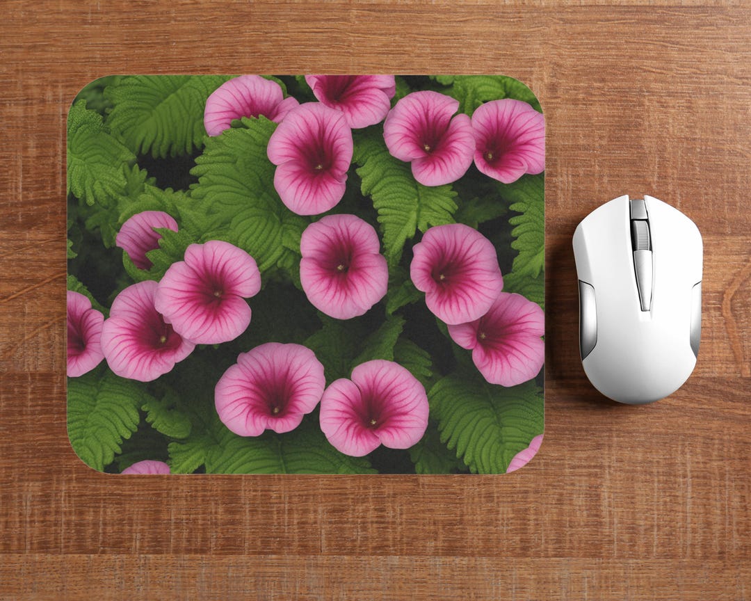 Fern and Fuchsia Floral Mouse Pad: Botanical Desk Decor - Etsy UK