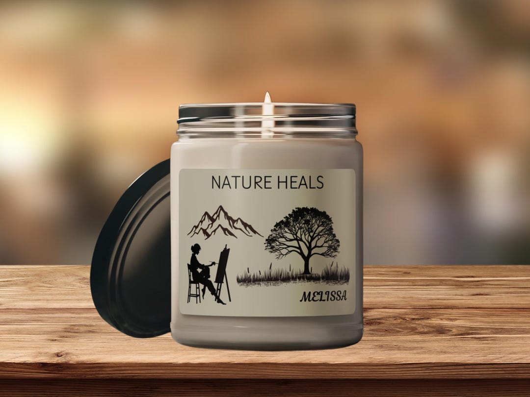 Personalized Nature Heals Candle: Meditative Soy Wax Candle - Etsy