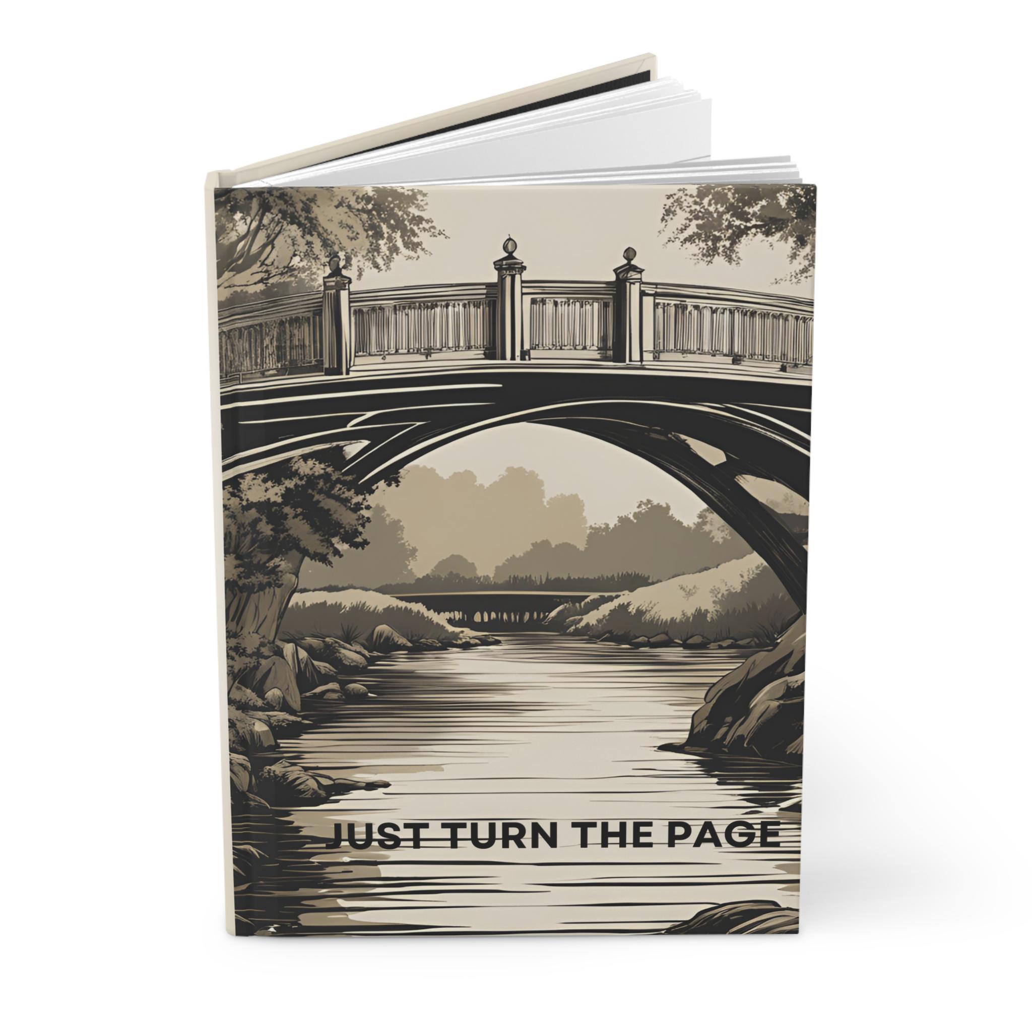 Just Turn the Page Journal Bridge Over Water Symbolizing New Beginnings ...