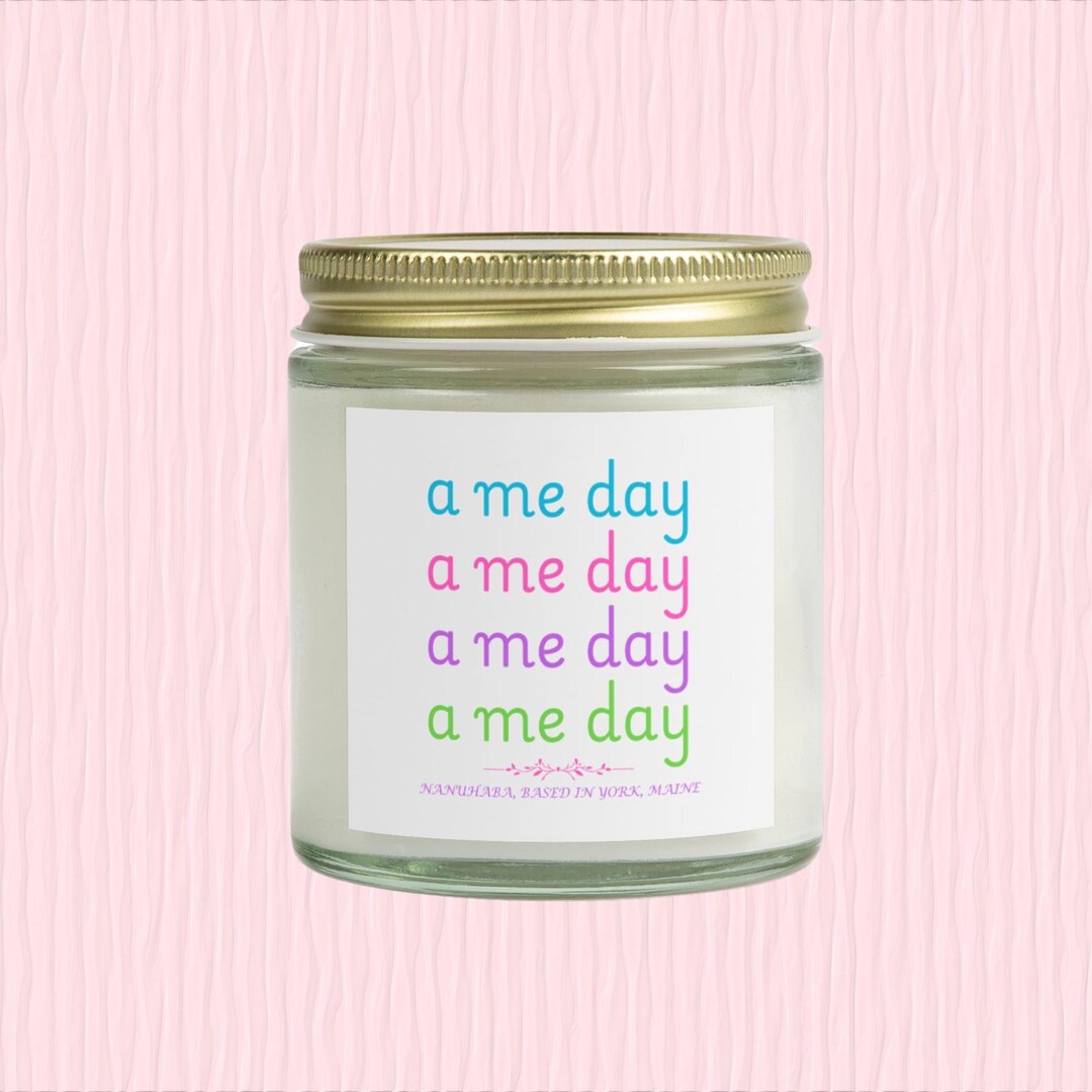 Self-care Candle "a Me Day" in 4 Pastel Colors, My Day of Me, Pamper ...