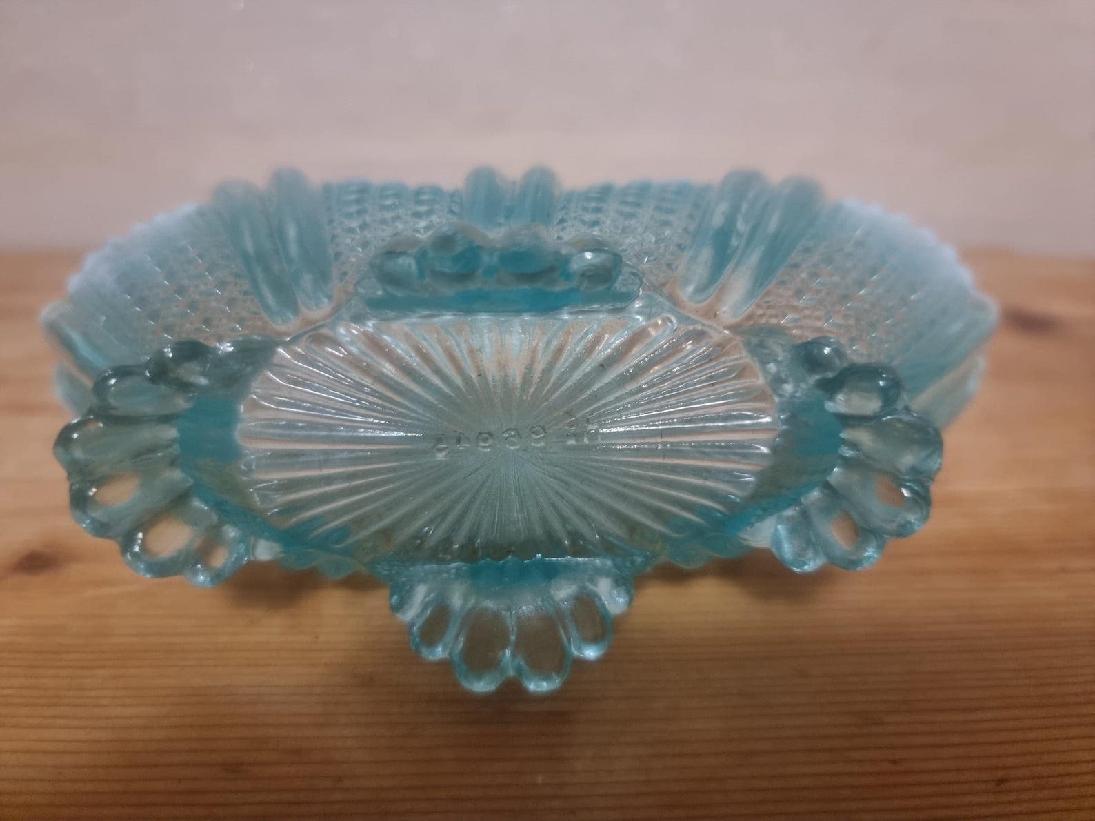 Thomas Davidson Blue Opalescent Pearline Glass Richelieu Posy Basket ...