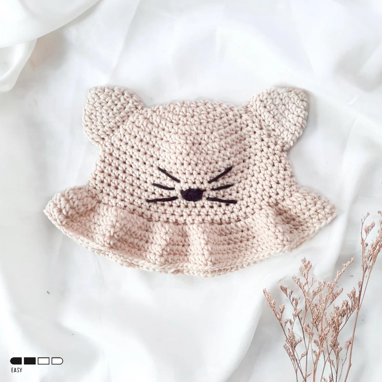 Cat Bucket Hat Crochet Pattern, Amigurumi Crochet Pattern, Cat Bucket ...