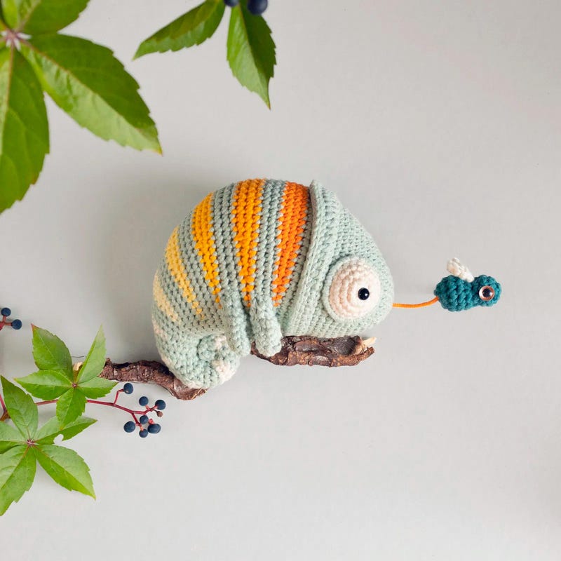 Crochet Chameleon Pattern - Etsy
