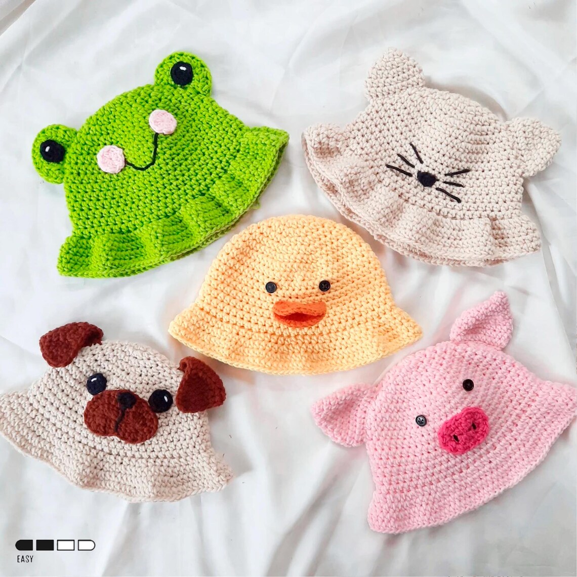 Cat Bucket Hat Crochet Pattern, Amigurumi Crochet Pattern, Cat Bucket ...