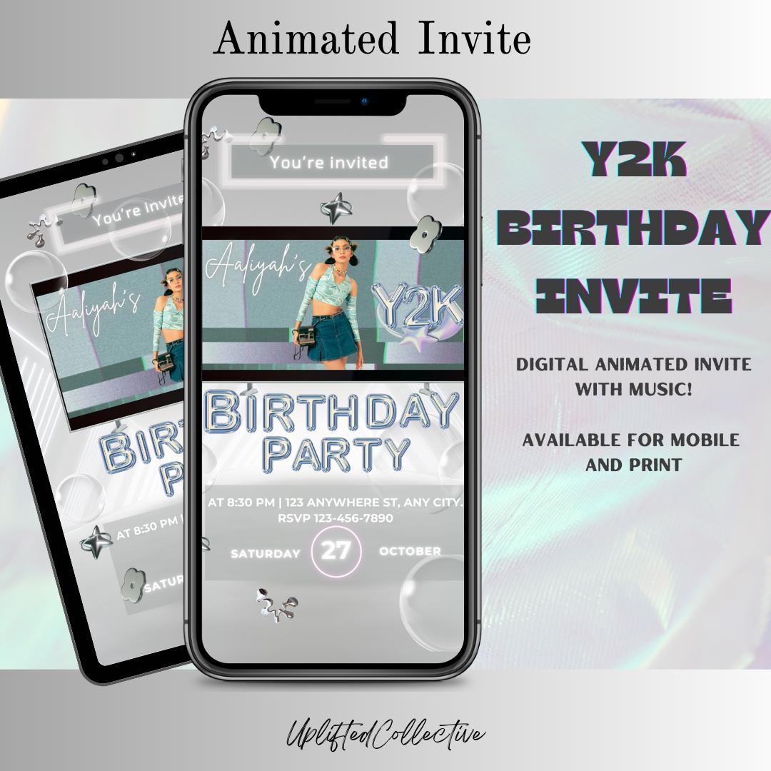 Digital Download Early 2000s Theme Party Invitation Y2K Inspired ...