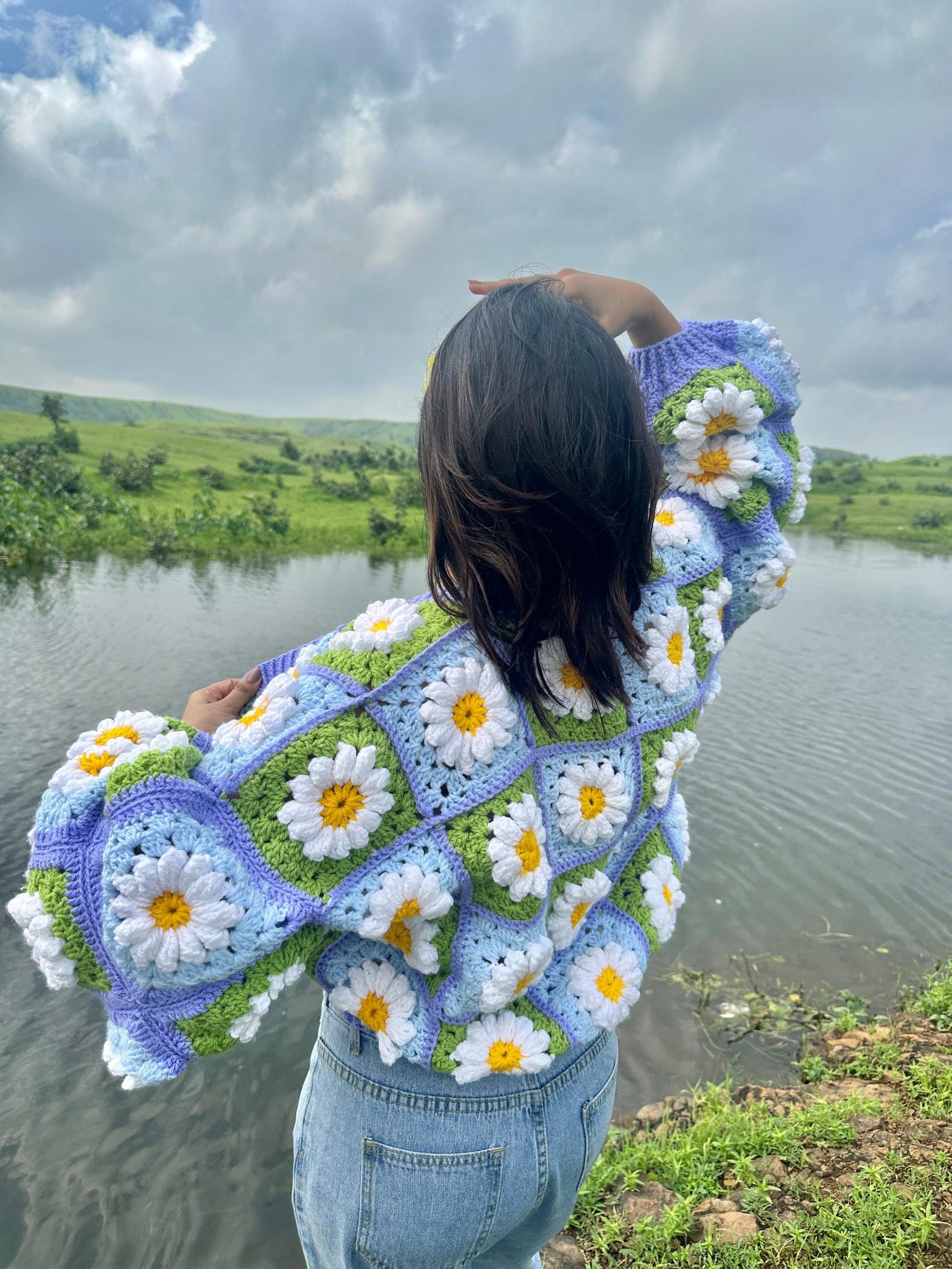 Dainty Daisy Handmade Cardigan - Etsy