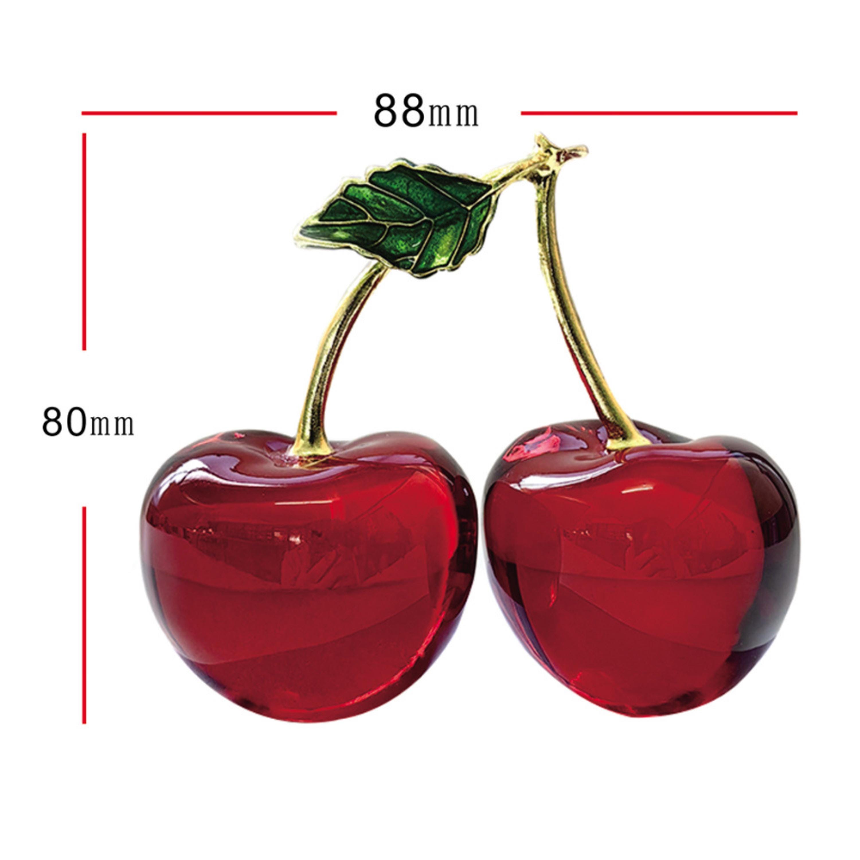 Crystal Cherry Figurinen , Glass Fruit , Tabletop Centerpiece , Cherry ...