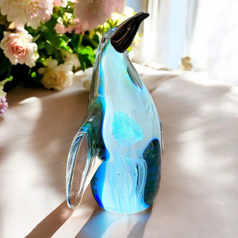 Penguin Crystal Sculpture - Etsy