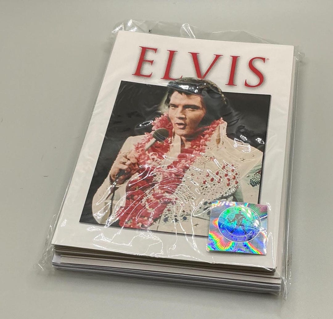 Rare Vintage New Mead 2003 Set of Elvis Presley Thank You Cards Blank ...