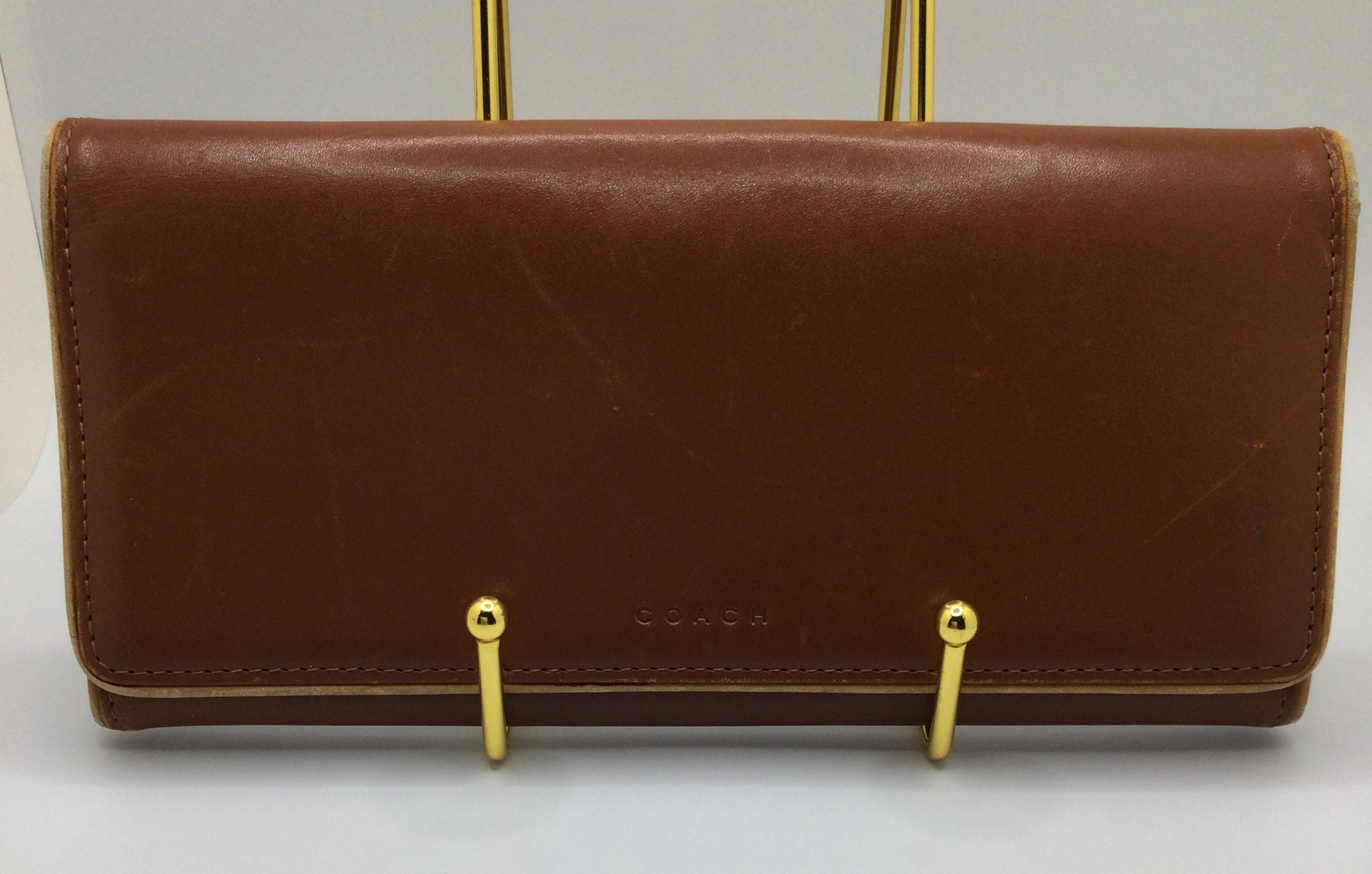 A Rare COACH Vintage Brown Leather Beautiful Snap Wallet - Etsy